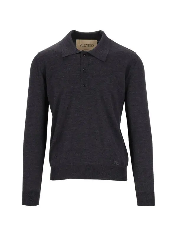 Valentino Garavani Wool Knit Polo Shirt