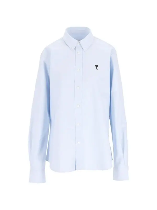 AMI Paris De Coeur Cotton Oxford Shirt