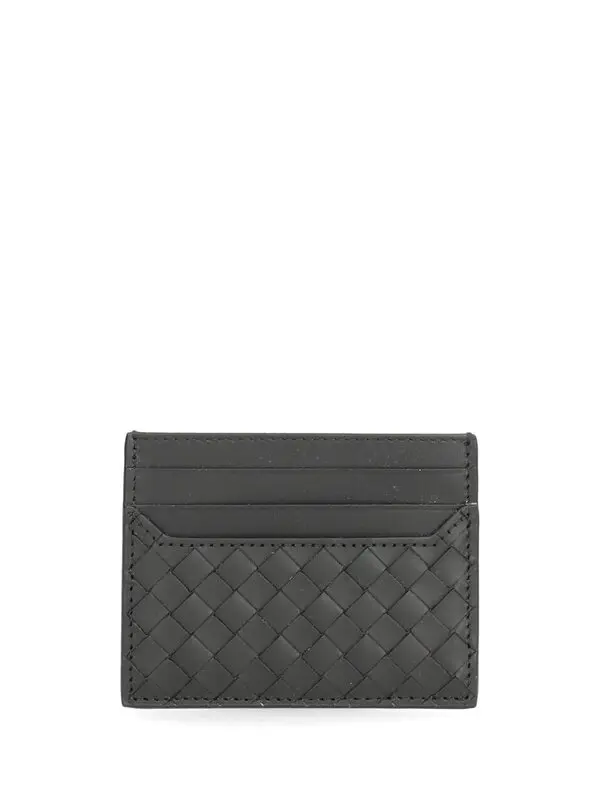 Bottega Veneta Small Braided Credit Card Holder - Black