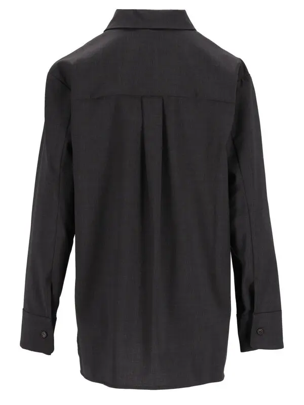 Max Mara S Wool Canvas Shirt