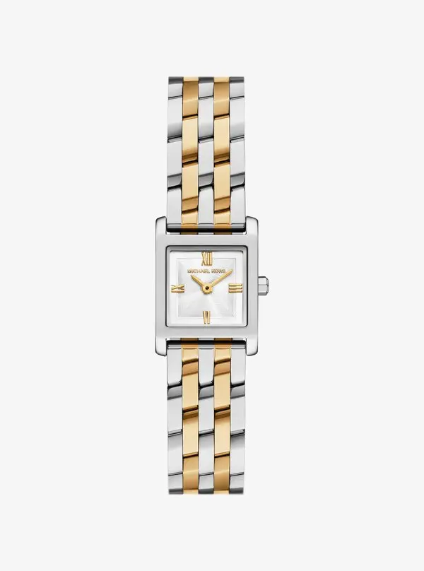 Michael Kors Micro Georgie Two-tone Stainless Steel Watch - Silver
