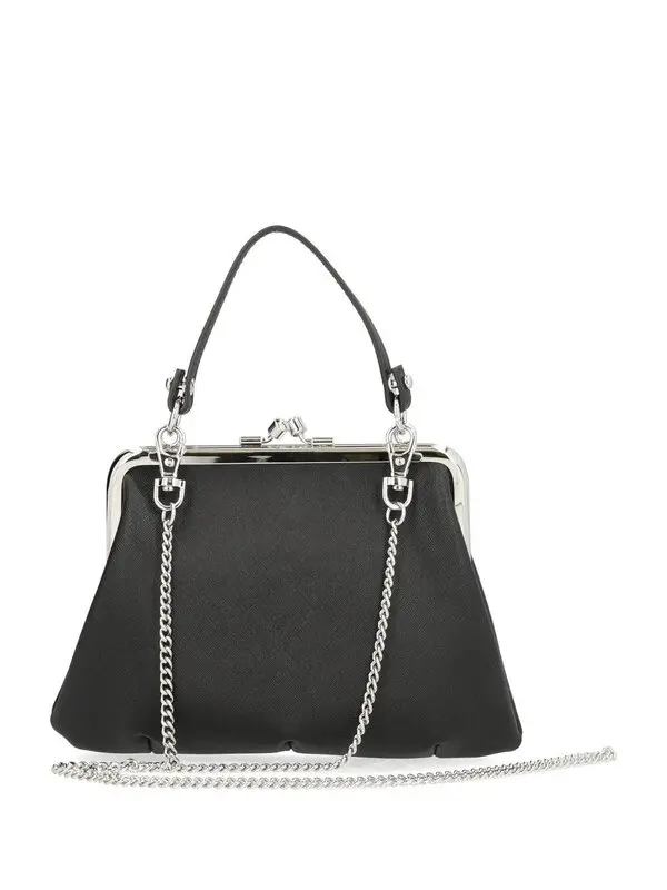 VIVIENNE WESTWOOD Granny Frame Handbag With Orb Plaque - Black