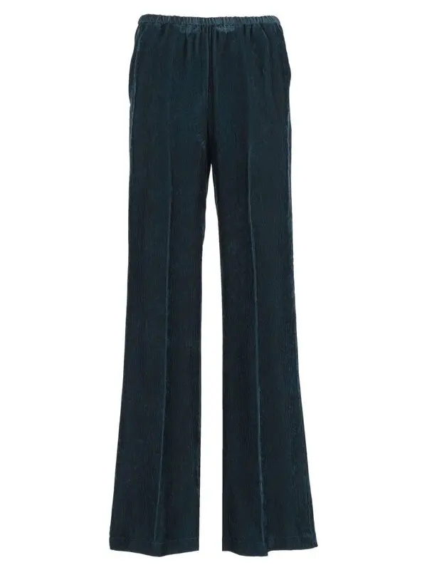 FORTE_FORTE Two-tone Striped Jade Trousers - Green