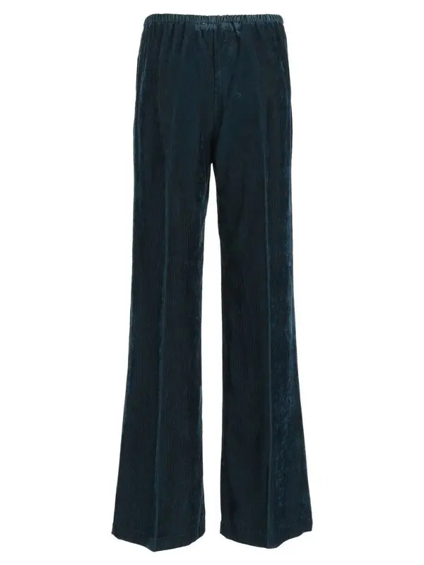 FORTE_FORTE Two-tone Striped Jade Trousers - Green