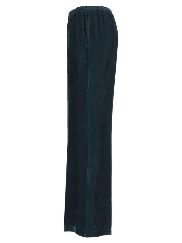 FORTE_FORTE Two-tone Striped Jade Trousers - Green