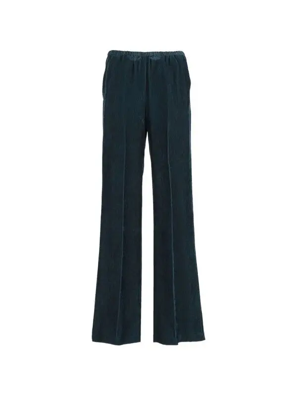 FORTE_FORTE Two-tone Striped Jade Trousers - Green