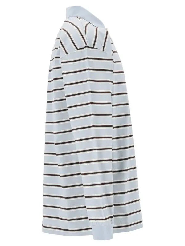 Bottega Veneta Striped Polo Shirt - Blue