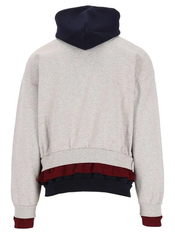 Balenciaga Layered Logo Hoodie - Gray