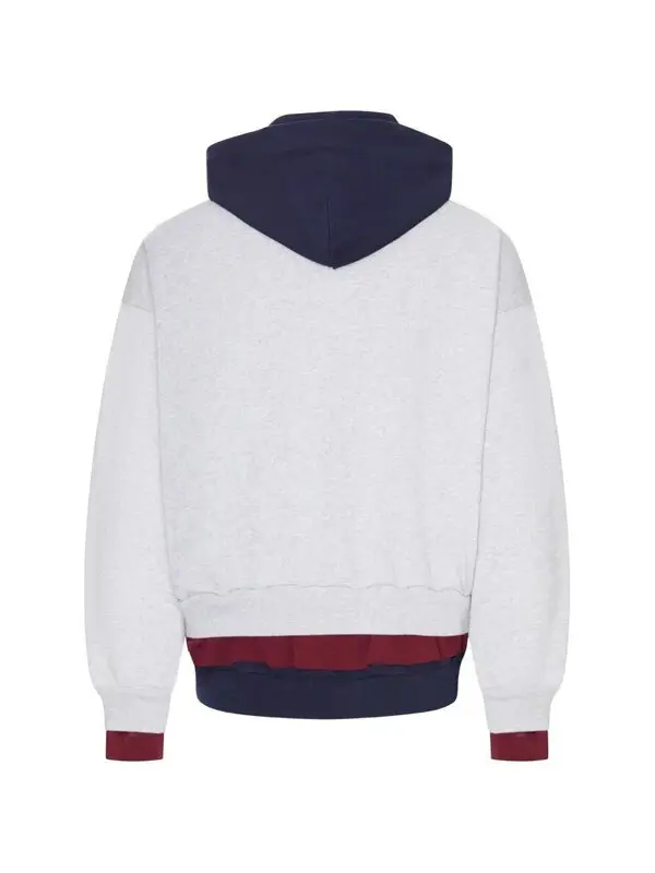 Balenciaga Layered Logo Hoodie - Gray