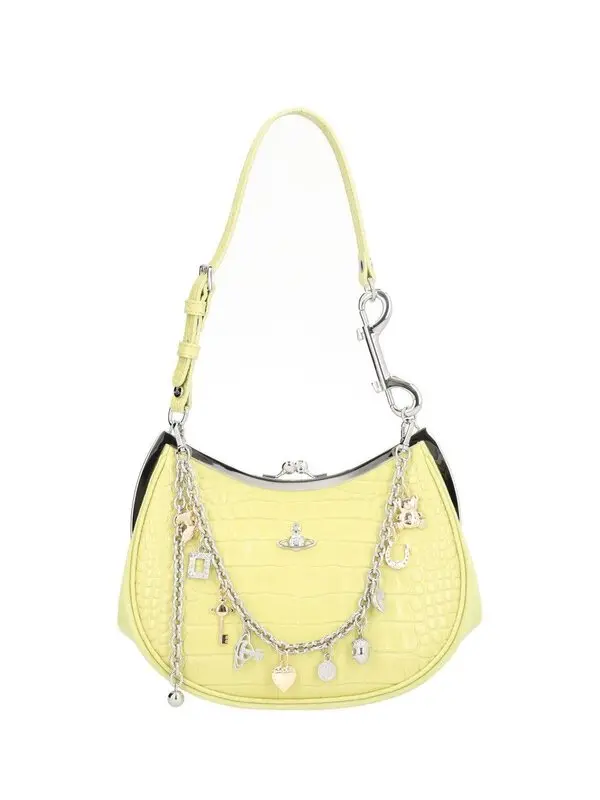 VIVIENNE WESTWOOD Leather Charm Bag - Green