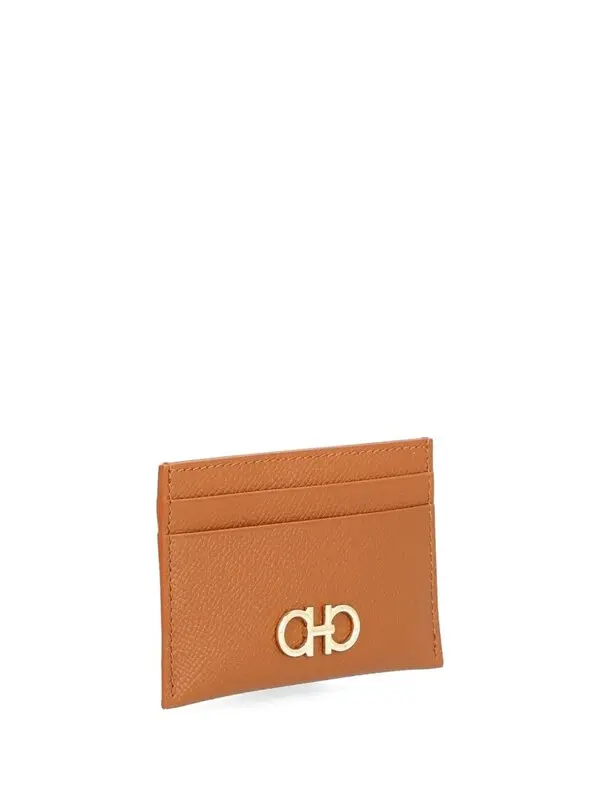 FERRAGAMO Gancini Credit Card Holder - Brown