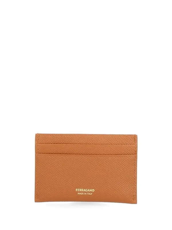 FERRAGAMO Gancini Credit Card Holder - Brown