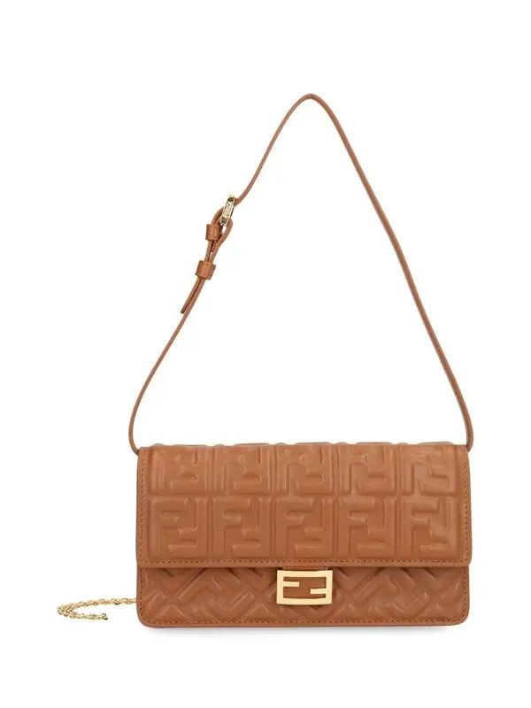 Fendi Baguette Chain Wallet - Brown