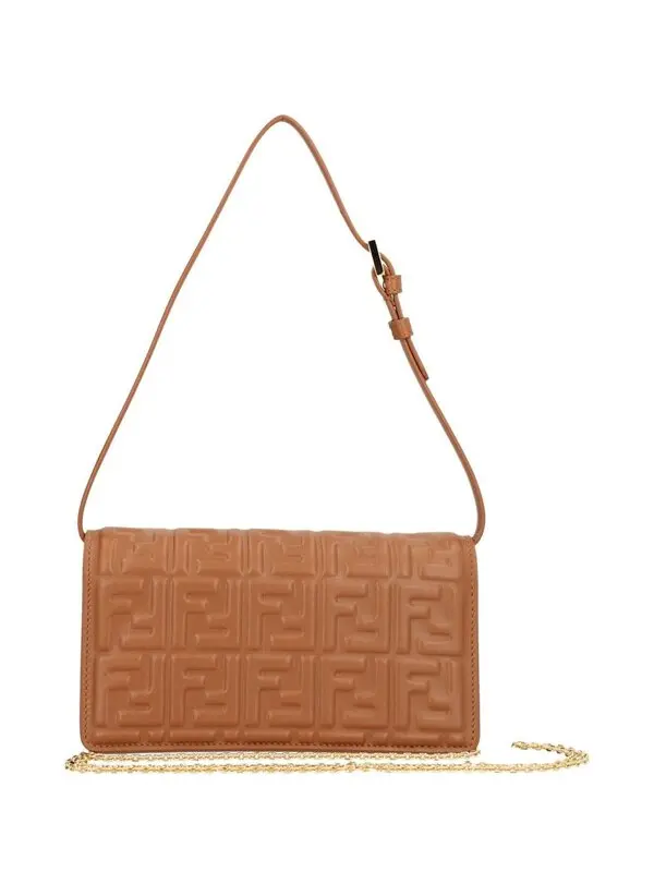 Fendi Baguette Chain Wallet - Brown