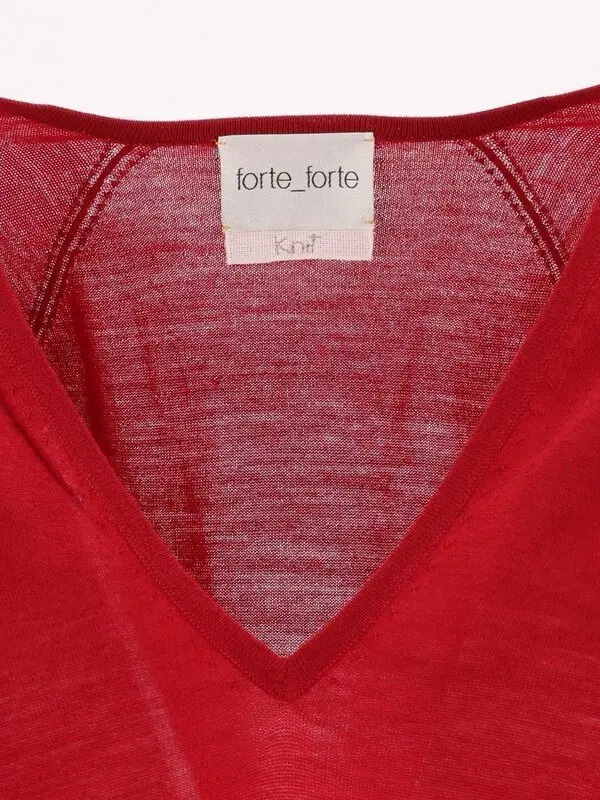FORTE_FORTE V-neck Wool Blend Sweater