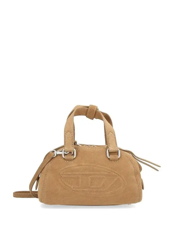 DIESEL® 1dr Suede Top Handle Bag With Shoulder Strap - Brown