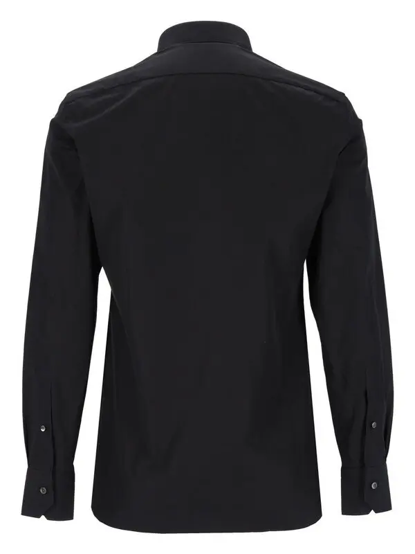 Zegna Trofeo Cotton Shirt - Black
