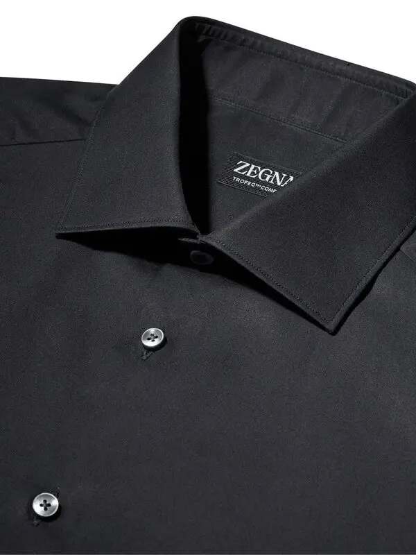Zegna Trofeo Cotton Shirt - Black