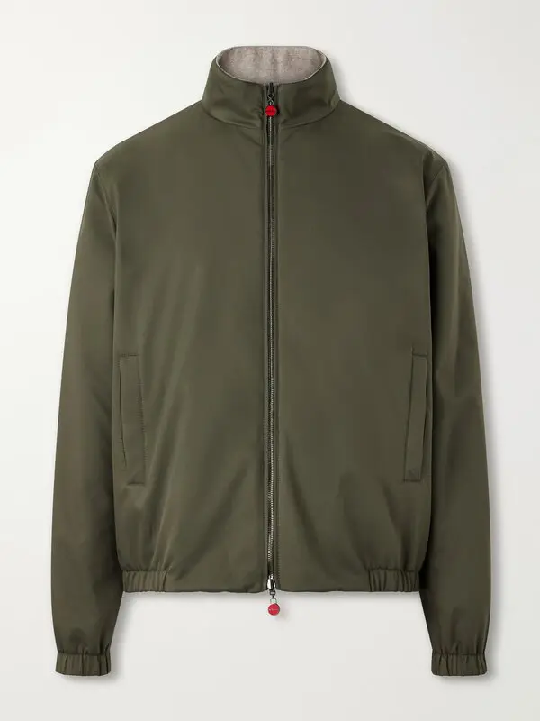 Kiton Reversible Shell Bomber Jacket - Green