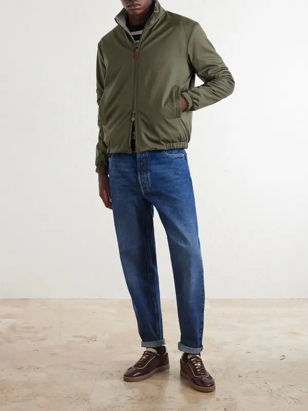 Kiton Reversible Shell Bomber Jacket