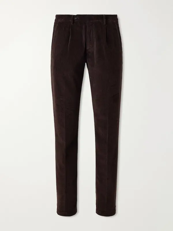 Massimo Alba Ionio2' Straight-leg Cotton-corduroy Trousers