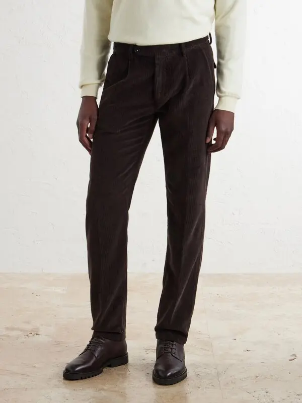 Massimo Alba Ionio2' Straight-leg Cotton-corduroy Trousers