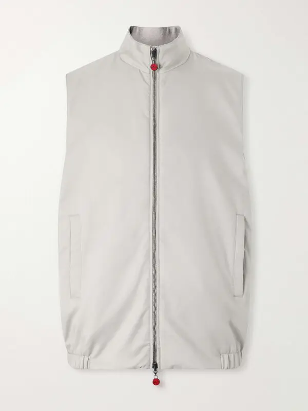 Kiton Reversible Shell Gilet With Elasticated Waistband