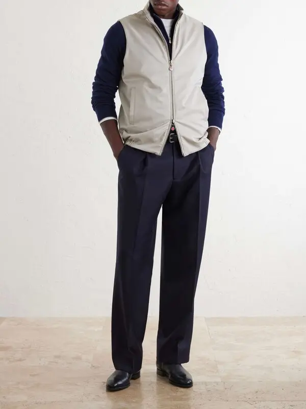 Kiton Reversible Shell Gilet With Elasticated Waistband