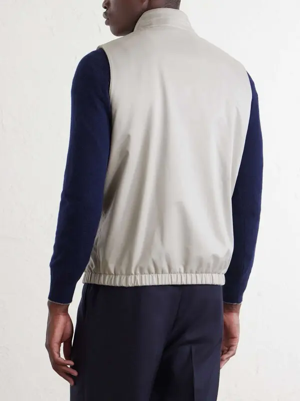 Kiton Reversible Shell Gilet With Elasticated Waistband