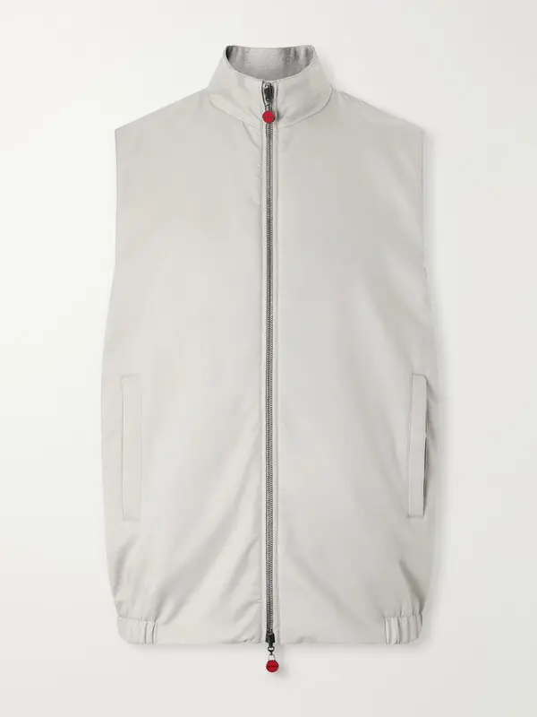 Kiton Reversible Shell Gilet With Elasticated Waistband - Neutrals