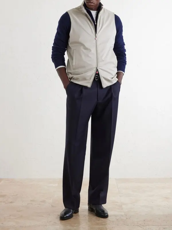 Kiton Reversible Shell Gilet With Elasticated Waistband