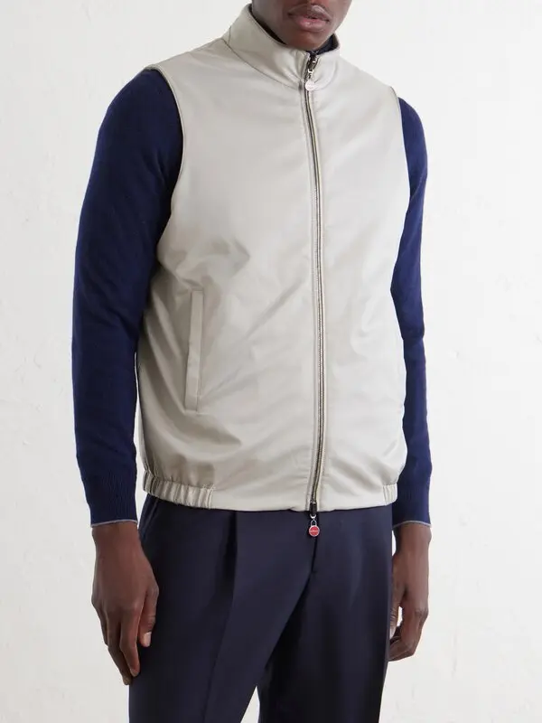 Kiton Reversible Shell Gilet With Elasticated Waistband