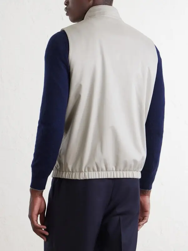 Kiton Reversible Shell Gilet With Elasticated Waistband
