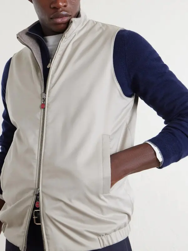 Kiton Reversible Shell Gilet With Elasticated Waistband