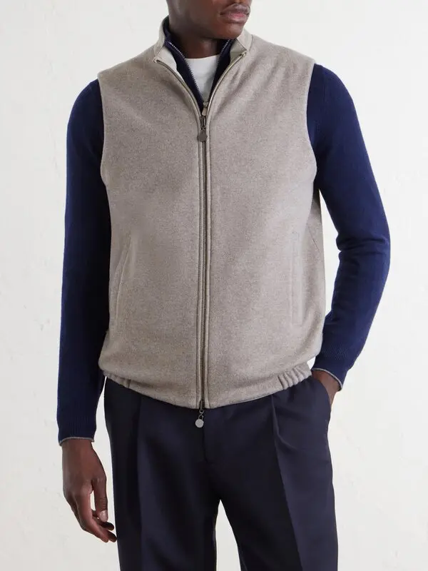 Kiton Reversible Shell Gilet With Elasticated Waistband
