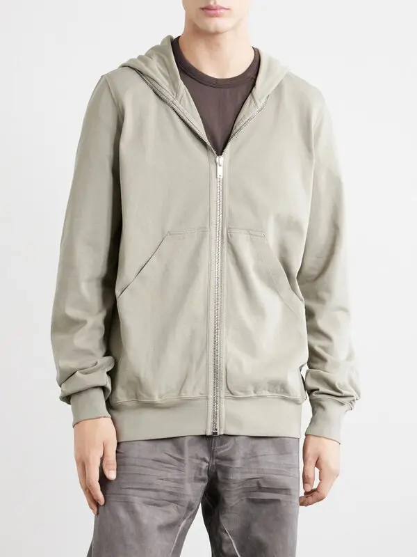 Rick Owens Cotton-jersey Zip-up Hoodie