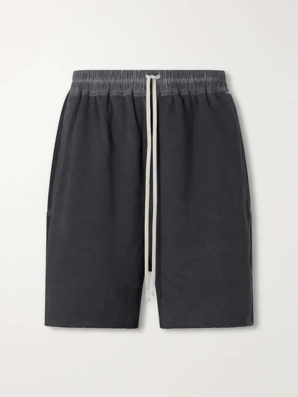 Rick Owens Straight-leg Cotton-jersey Drawstring Shorts