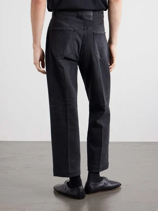 Celine Logo-appliquéd Straight-leg Jeans