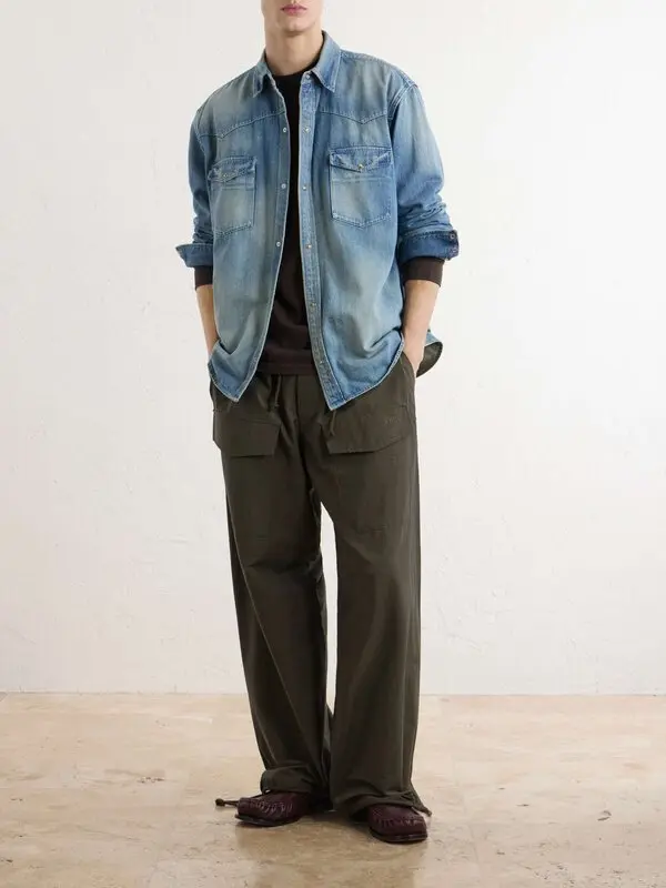 A.PRESSE Vintage Western Denim Shirt - Indigo
