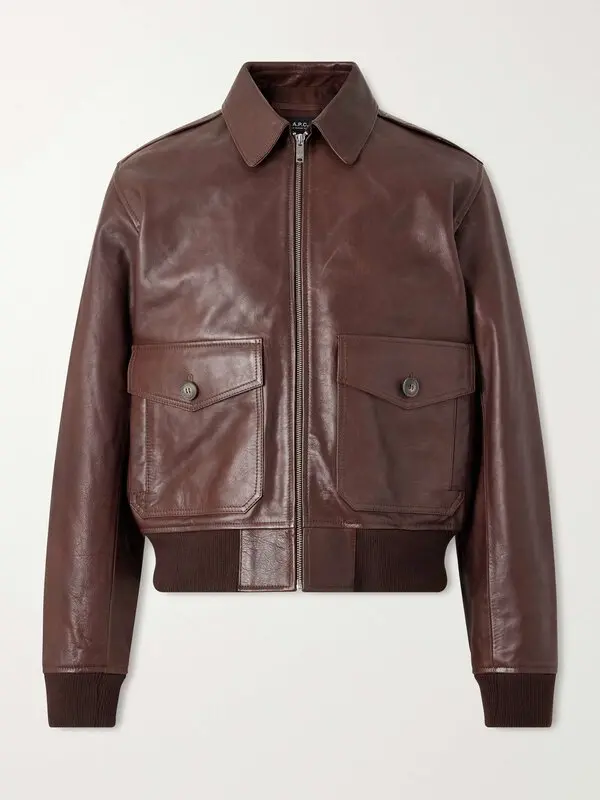 A.p.c. Gael Leather Bomber Jacket