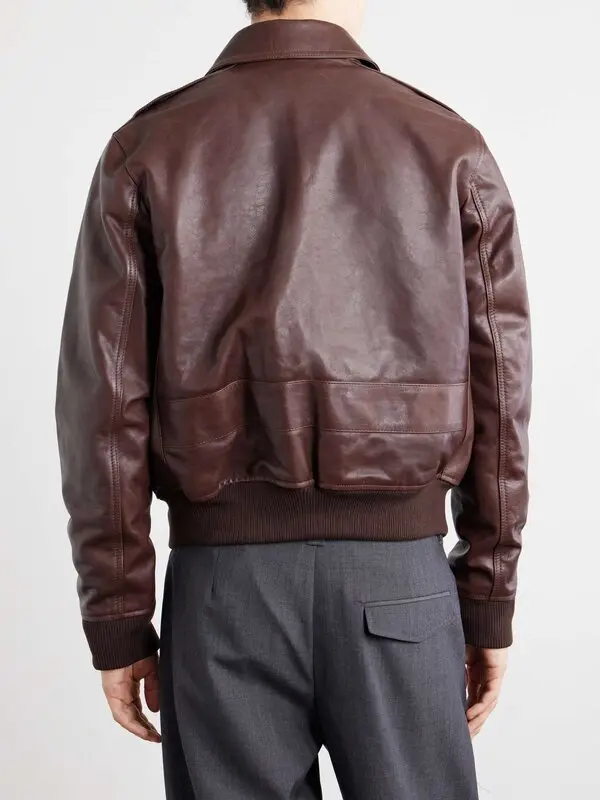 A.p.c. Gael Leather Bomber Jacket