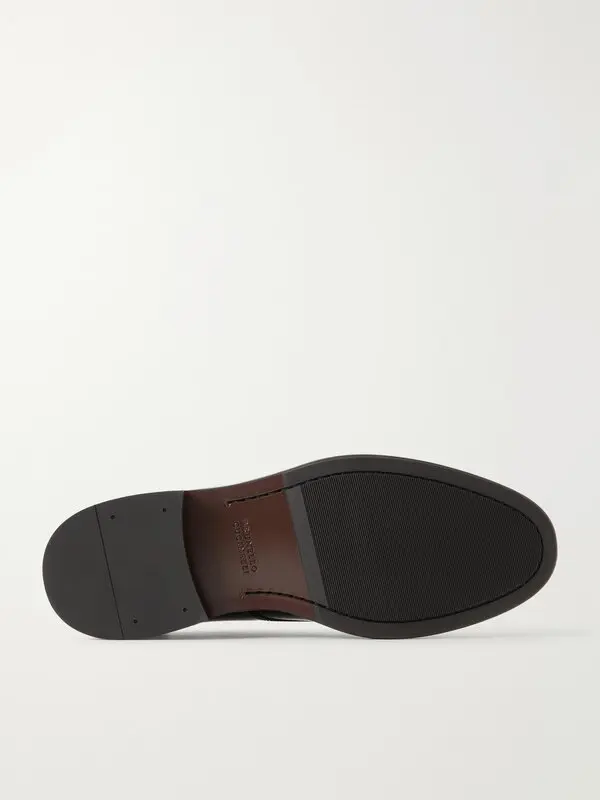 Brunello Cucinelli Leather Derby Shoes With Split-toe Design