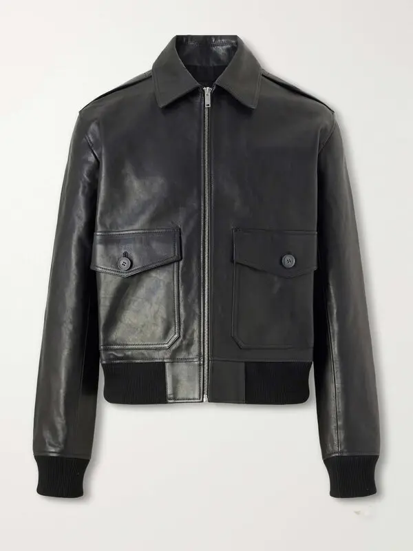 A.p.c. Gael Leather Bomber Jacket