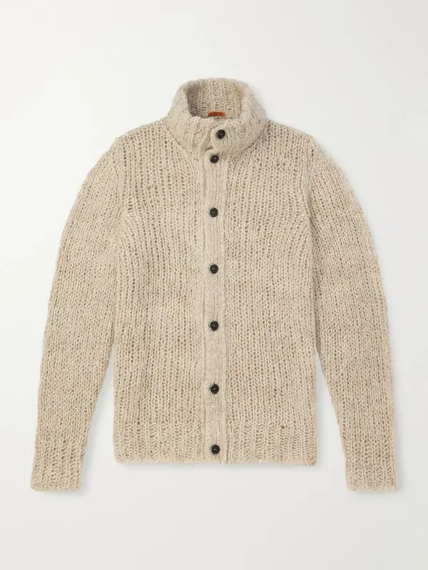 Barena Venezia Alpaca, Wool And Linen-blend Open-knit Cardigan