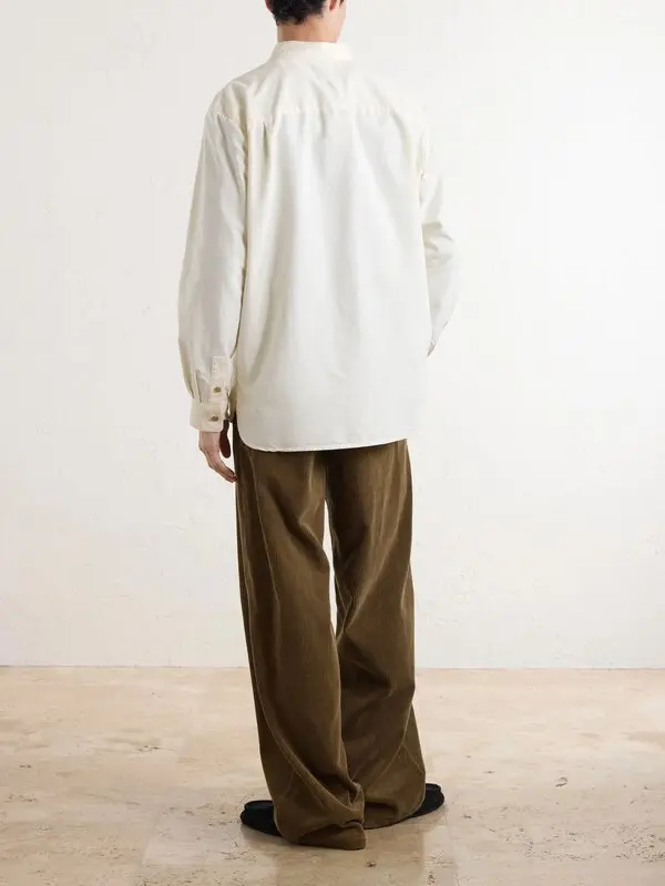 A.p.c. Mateo Logo-embroidered Cotton Shirt - Neutrals