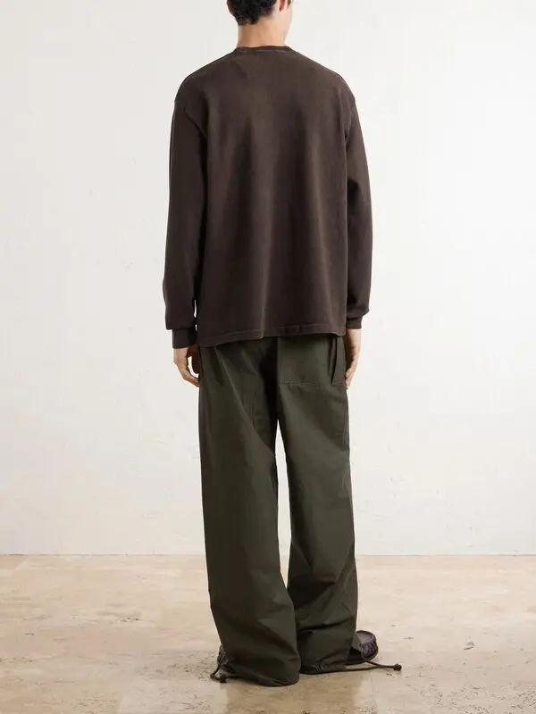 A.PRESSE Cotton-jersey T-shirt - Brown
