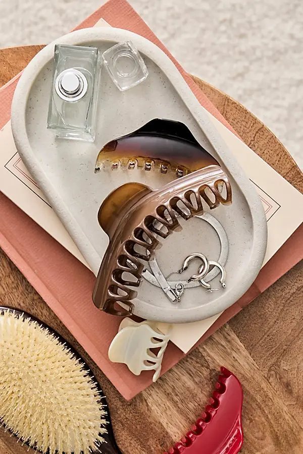 Free People Acetate Large Claw Clip - Chocolate Mocha