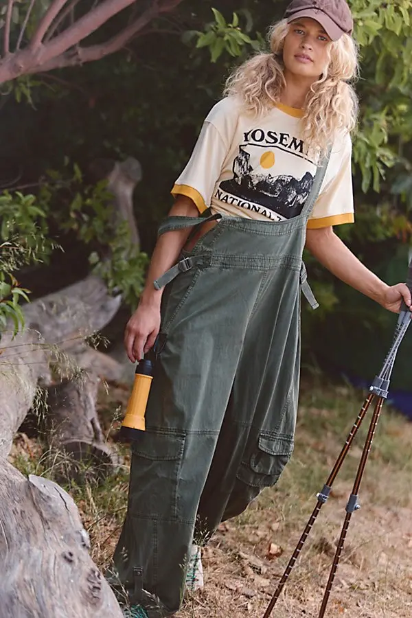 Free People Charmer Utility Overalls - Terrain