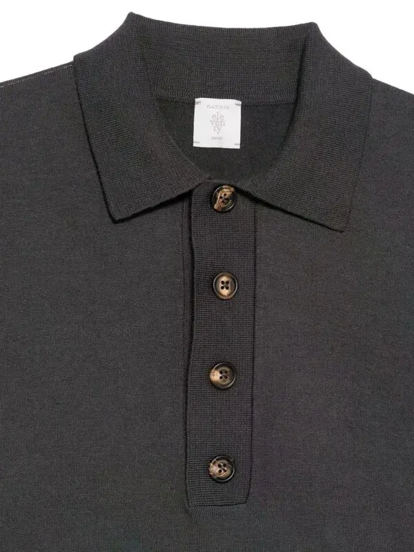 Eleventy Long-sleeve Polo Shirt