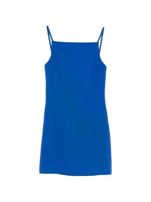 Givenchy Square-neck Spaghetti-strap Mini Dress - Blue